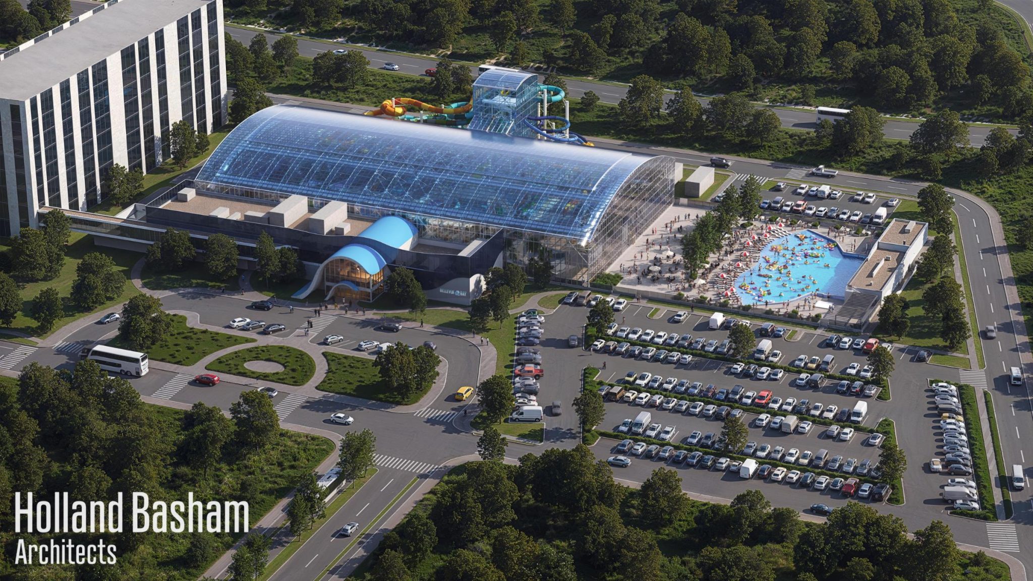 Bellevue Bay Indoor Waterpark | OpenAire Enclosure